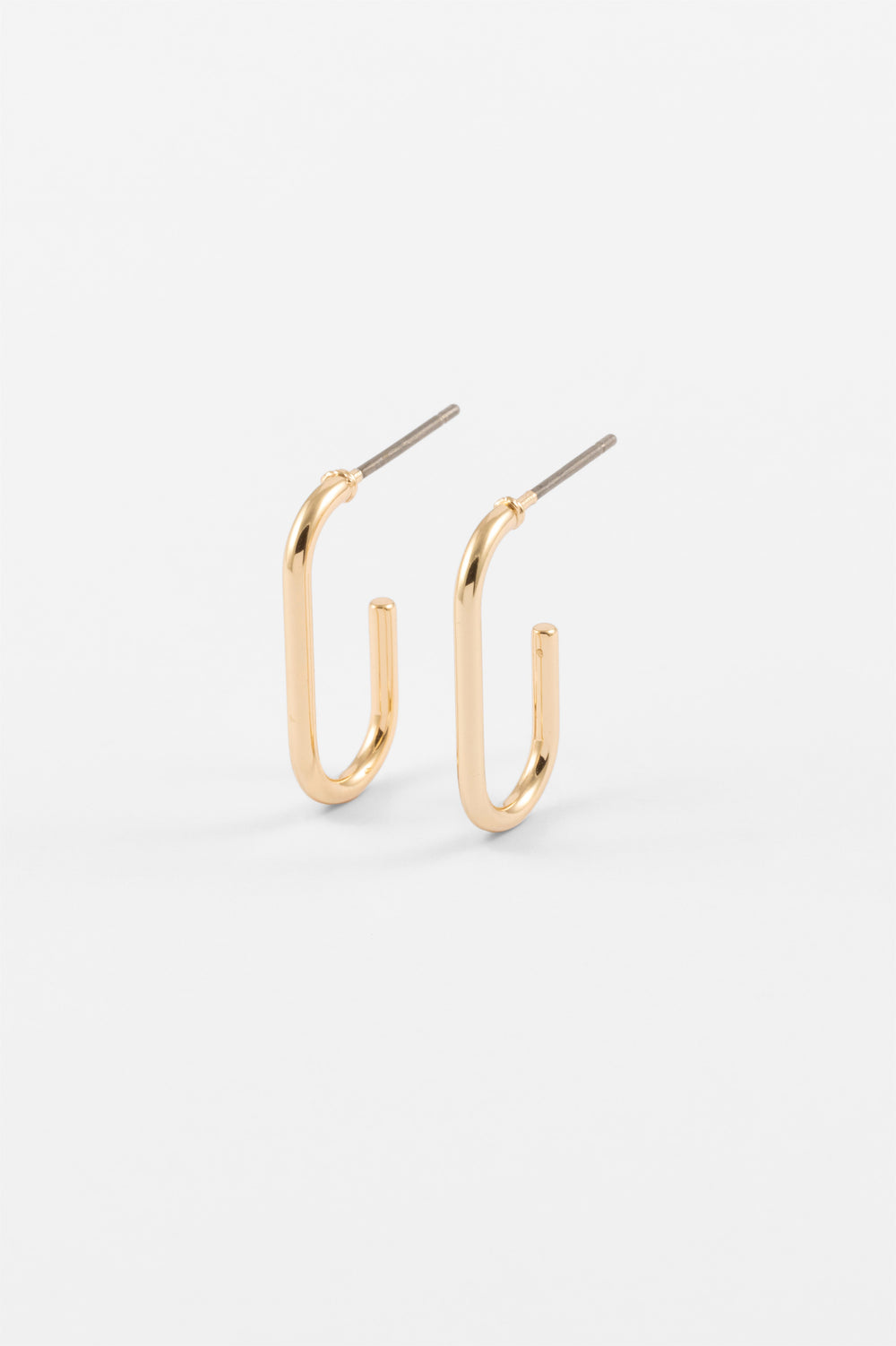 GOLD OVAL C SHAPED HOOPS