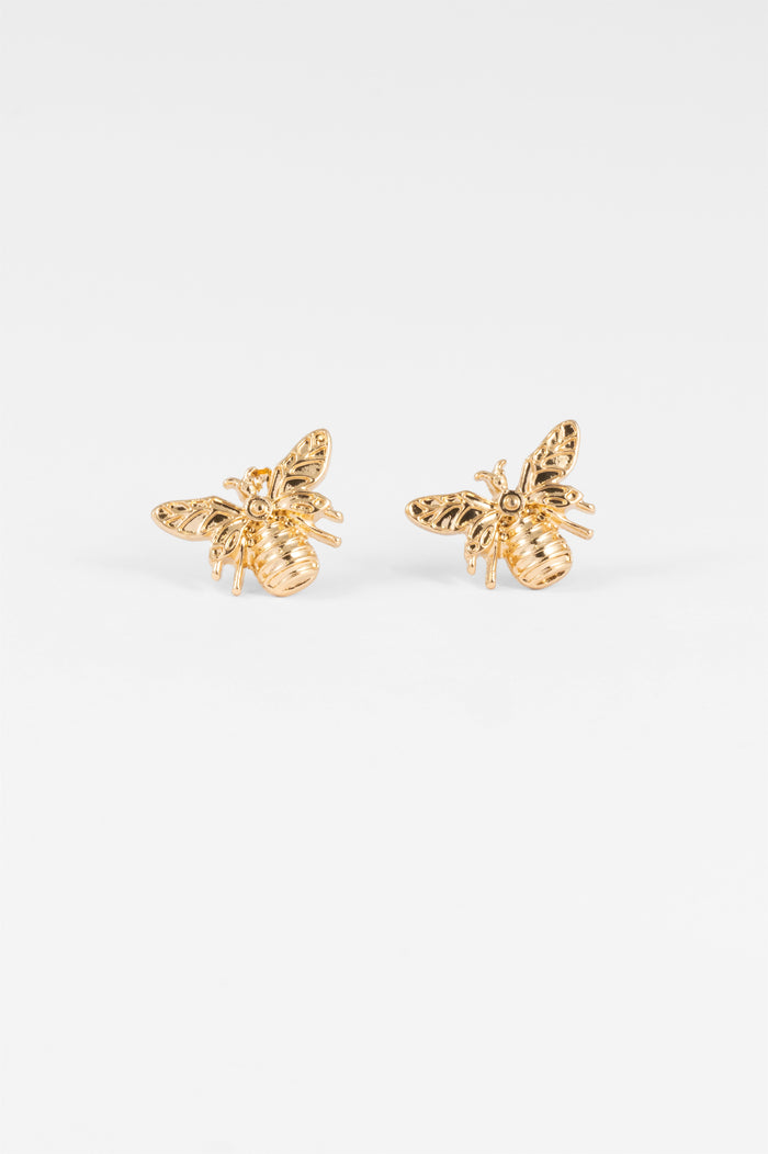 GOLD BUMBLE BEE STUD