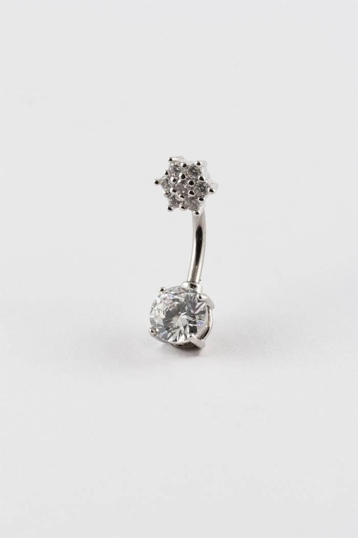 14G TITANIUM CZ FLOWER TOP BAR