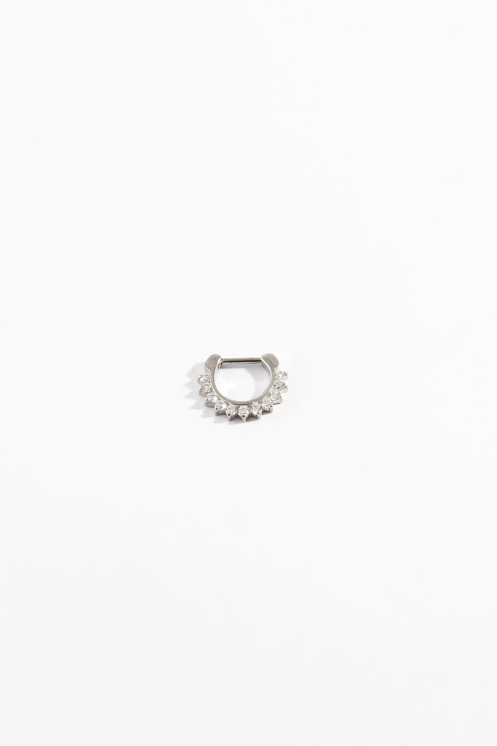 20G TITANIUM CZ CLUSTER SEPTUM RING