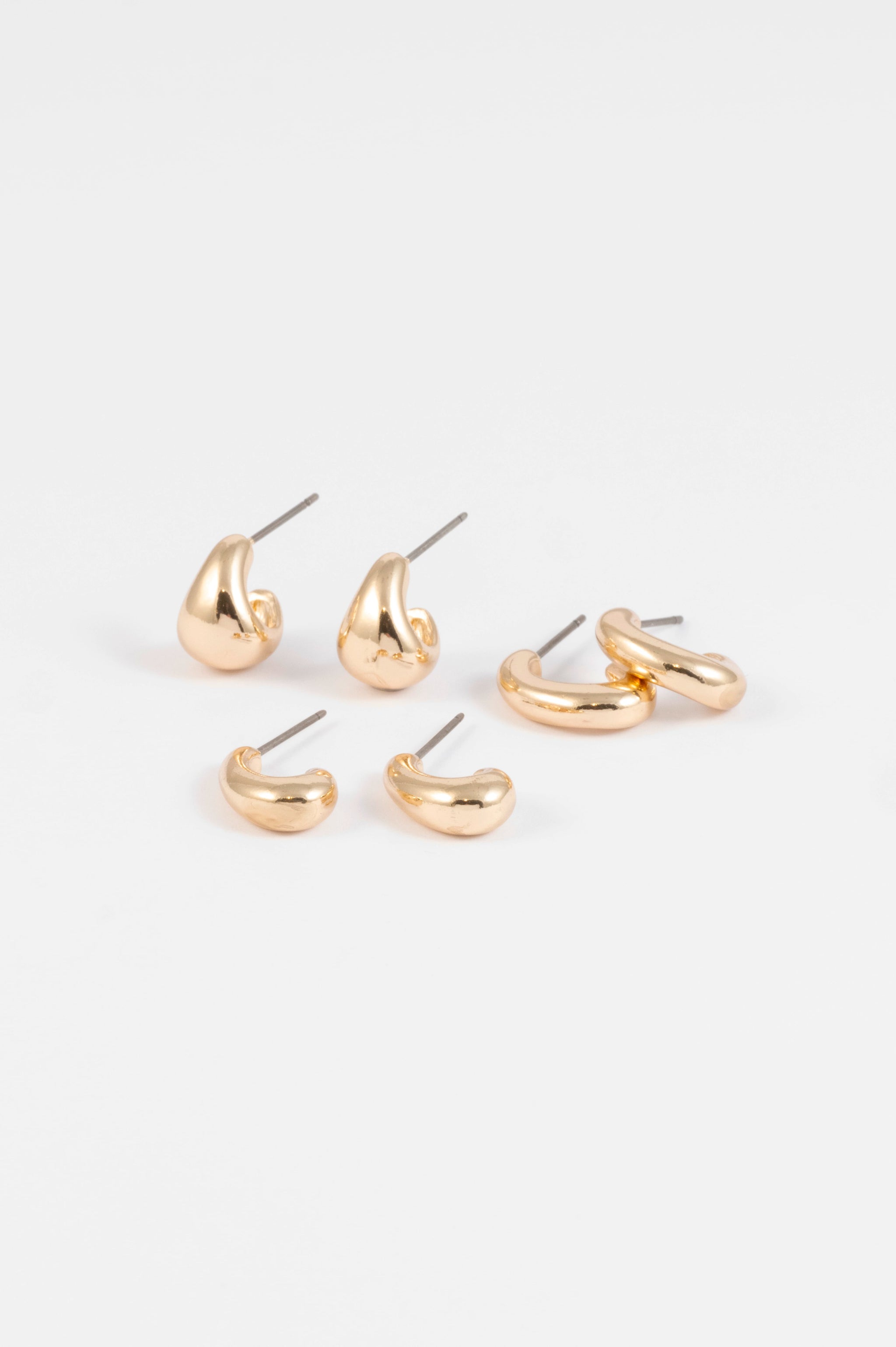 GOLD POLISHED ORGANIC CHUBBY HOOP PACK