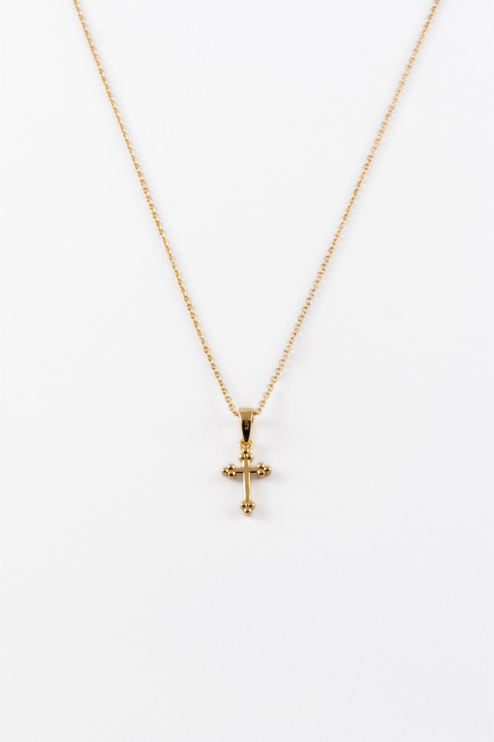 STERLING SILVER GOLD BOTONNEE CROSS PENDANT