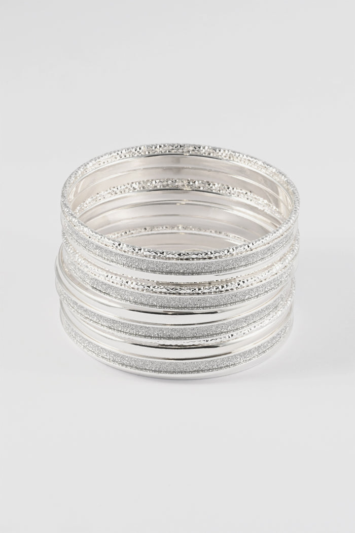 SILVER SPARKLY MULTI BANGLE PACK