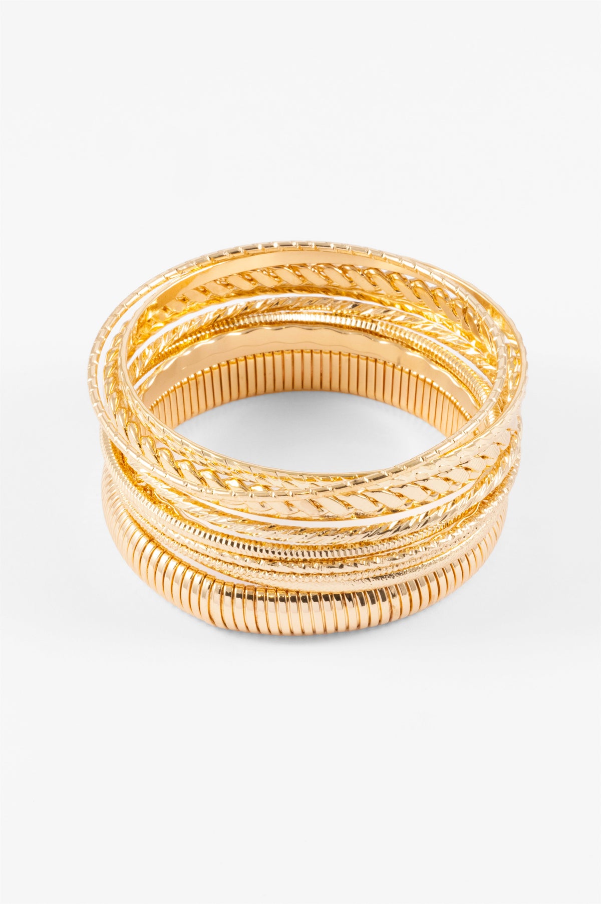 GOLD TEXTURED BANGLE PACK WRISTWEAR