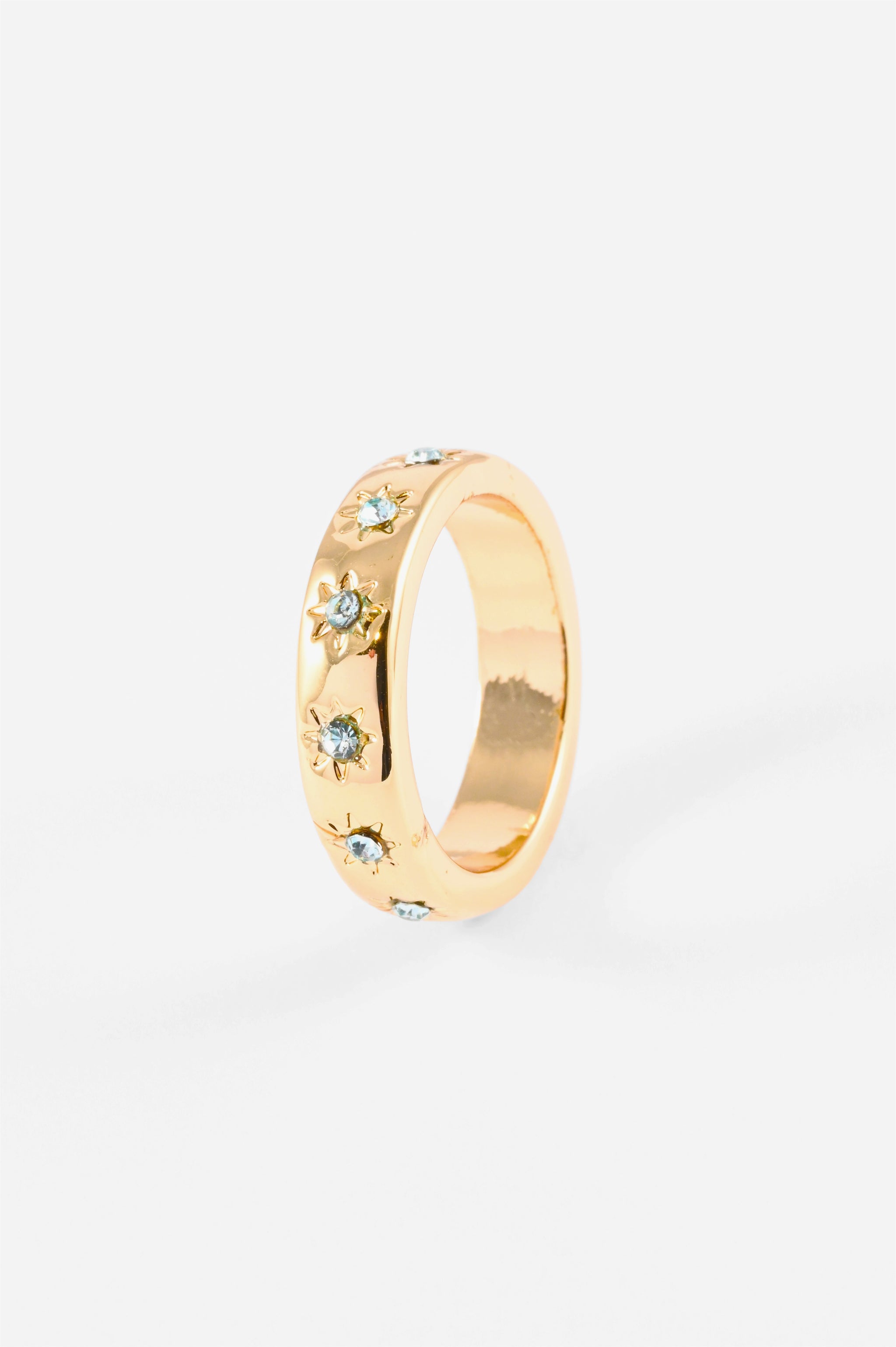 GOLD STAR BAND RING S/M