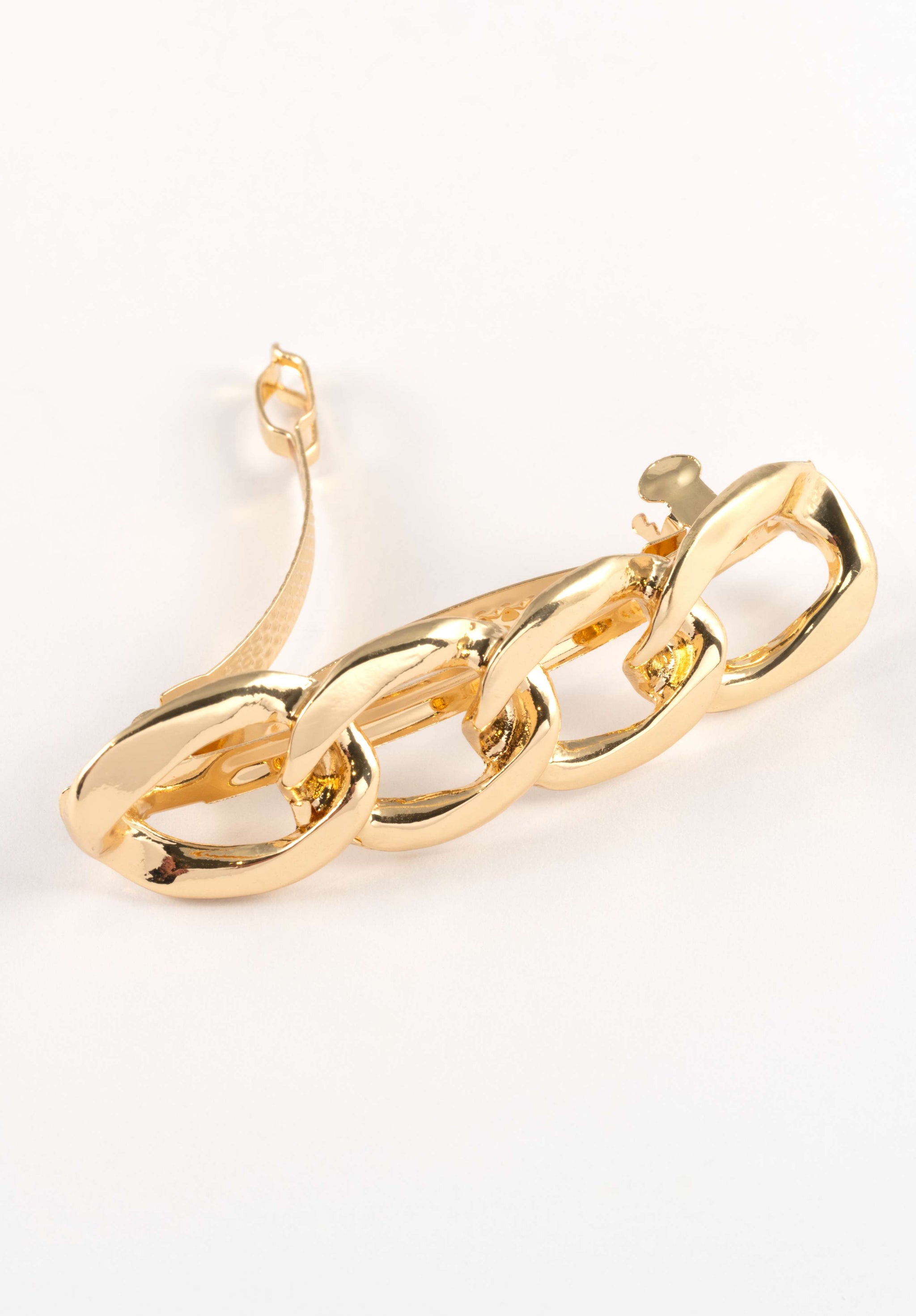 GOLD CHAIN LINK BARRETTE CLIP