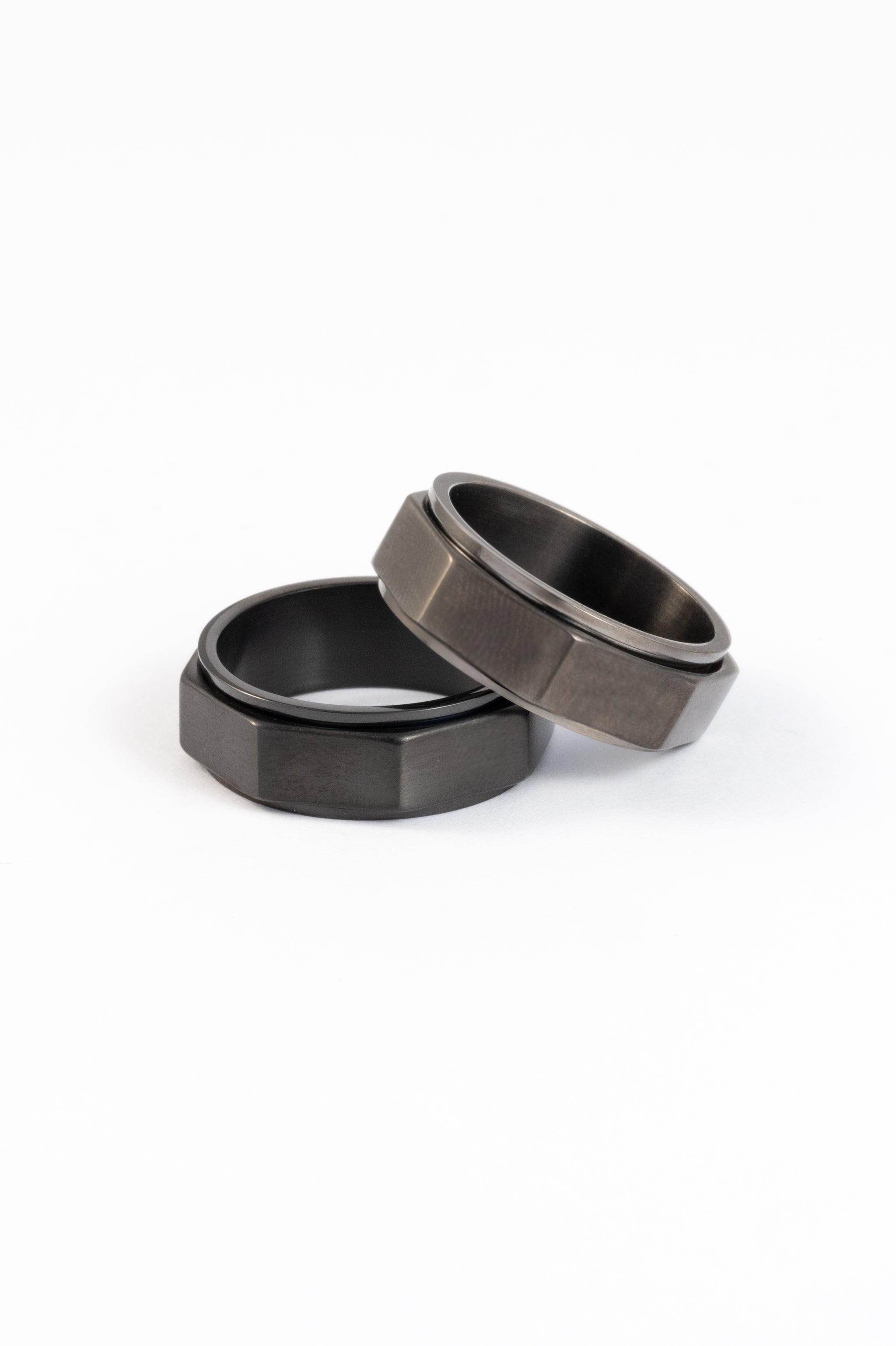 MIXED METAL OCTAGON SPIN 2 PACK SINGS - M/L
