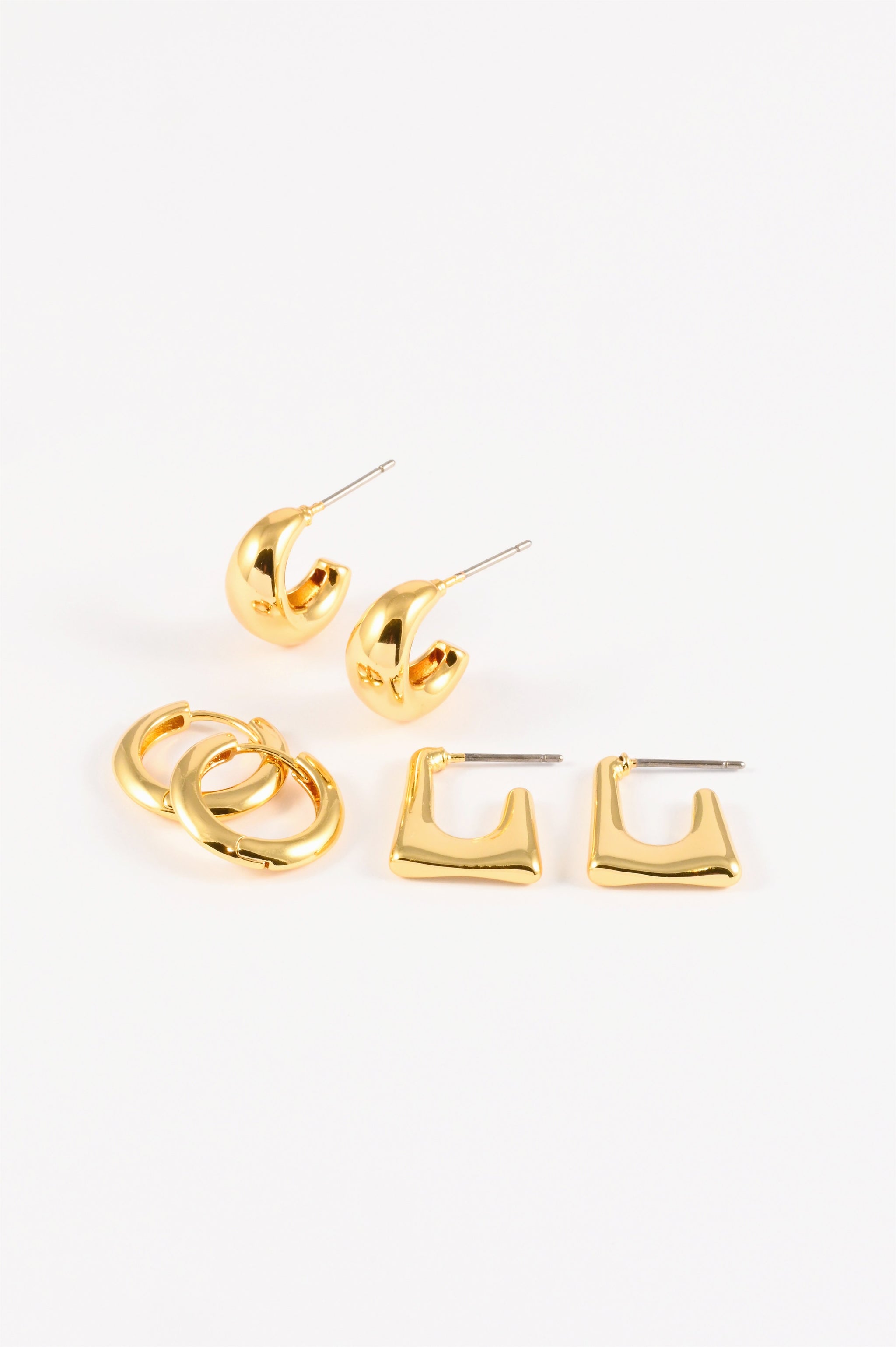 GOLD POLISHED TAPERED HOOP PACK