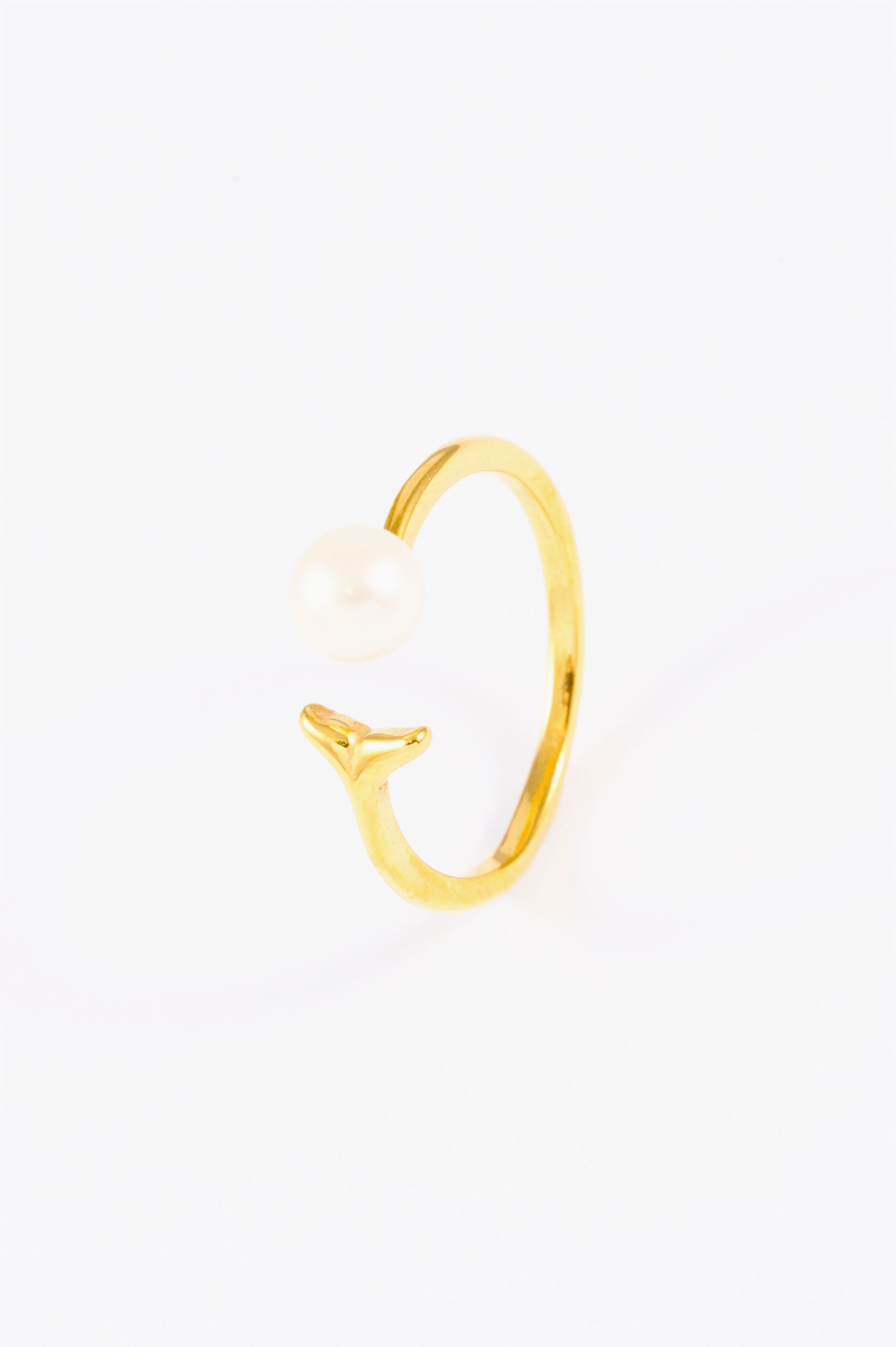WP GOLD FWP WHALE TAIL RING S/M