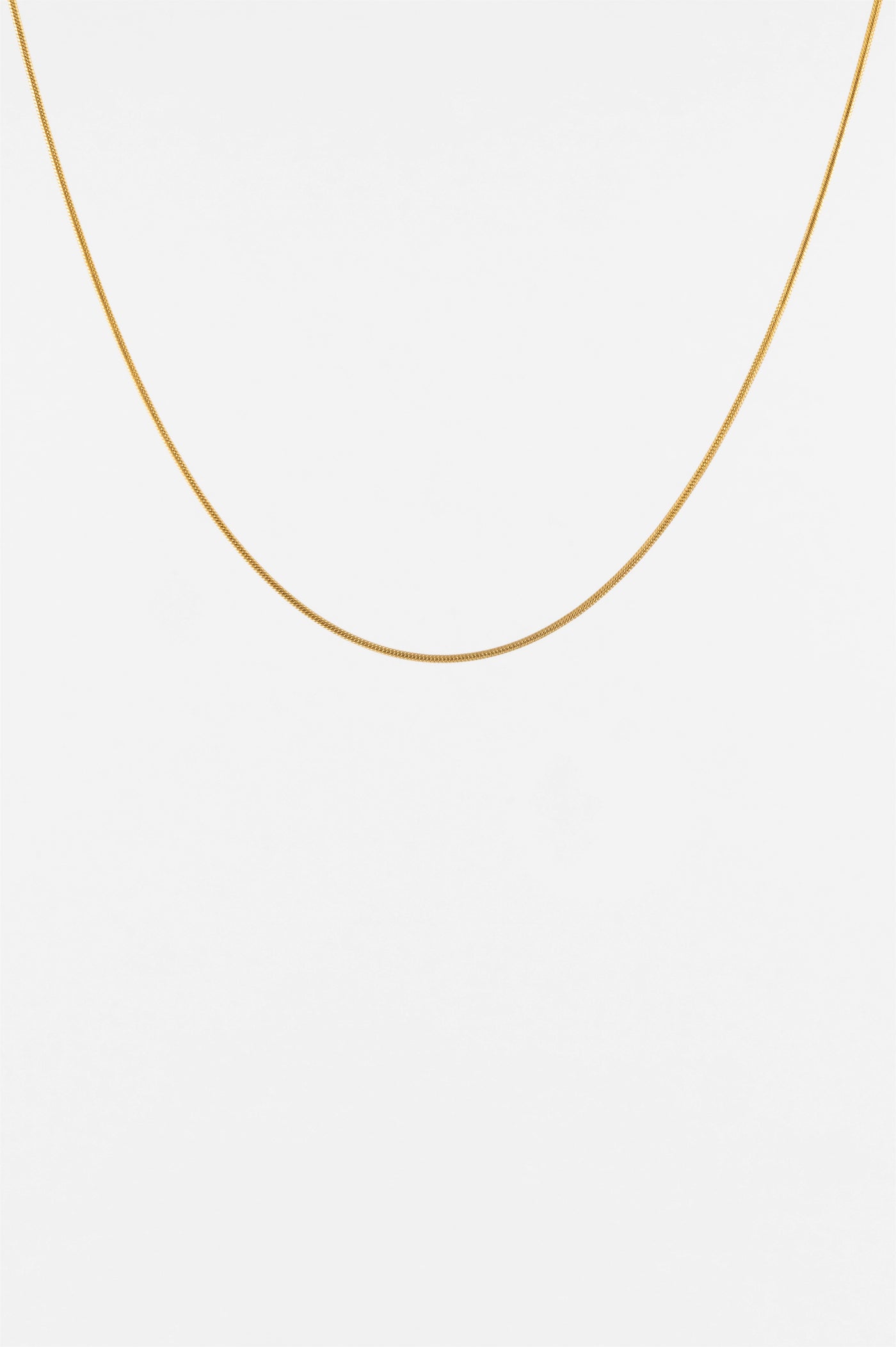 WATERPROOF GOLD FINE ROUND SNAKE CHAIN NECKLACE