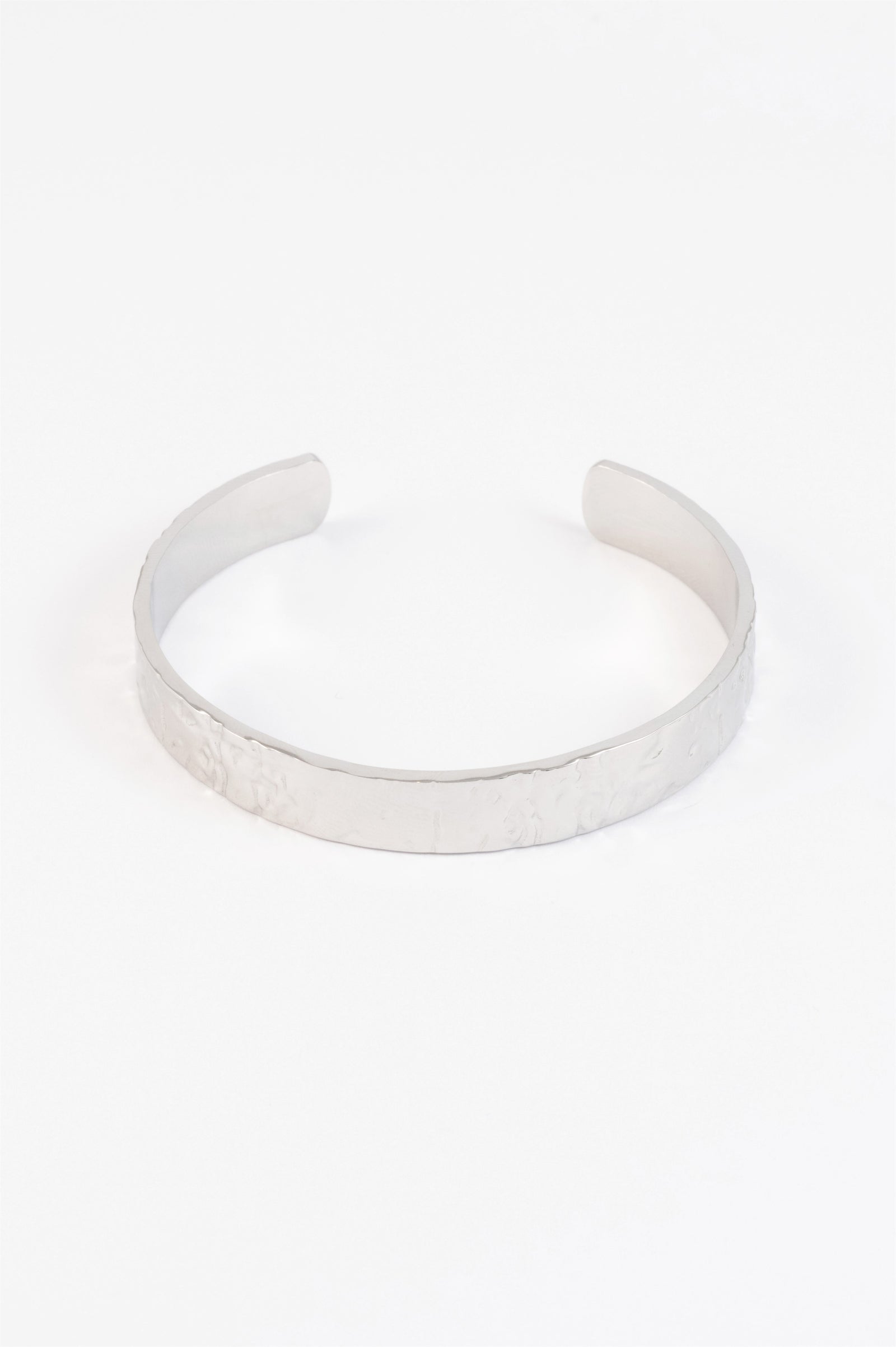 WP SILVER THIN MOLTEN OPEN CUFF WRISTWEAR