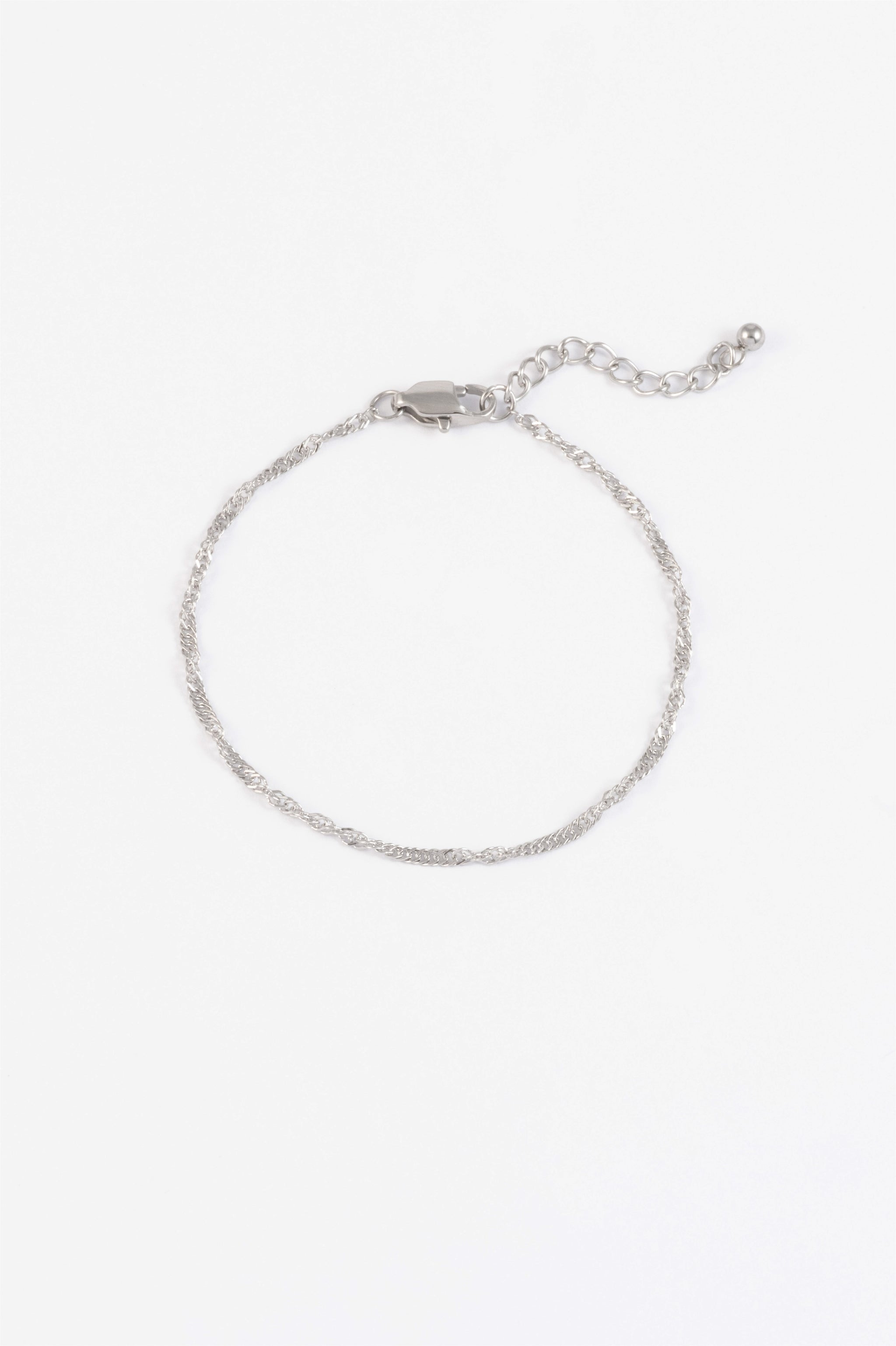 SILVER TWIST LINK BRACELET