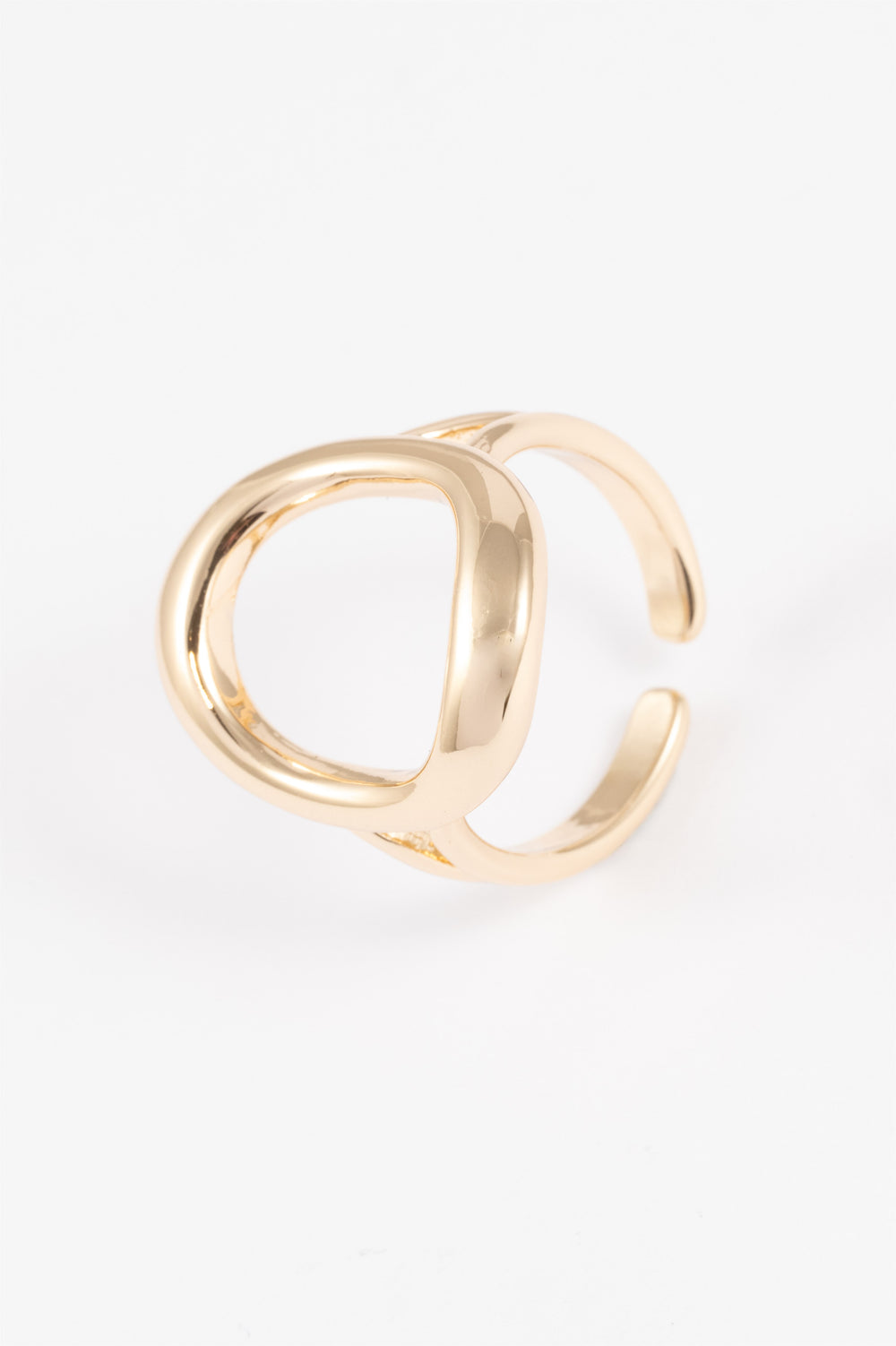 GOLD STATEMENT CIRCLE ADJUSTABLE RING