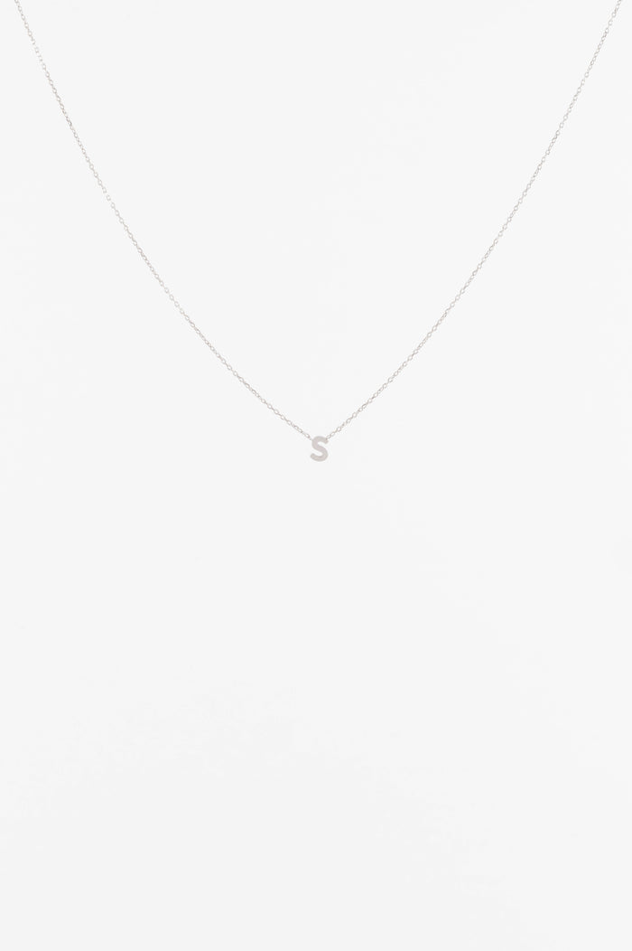 SILVER DAINTY INITIAL S NECKLACE
