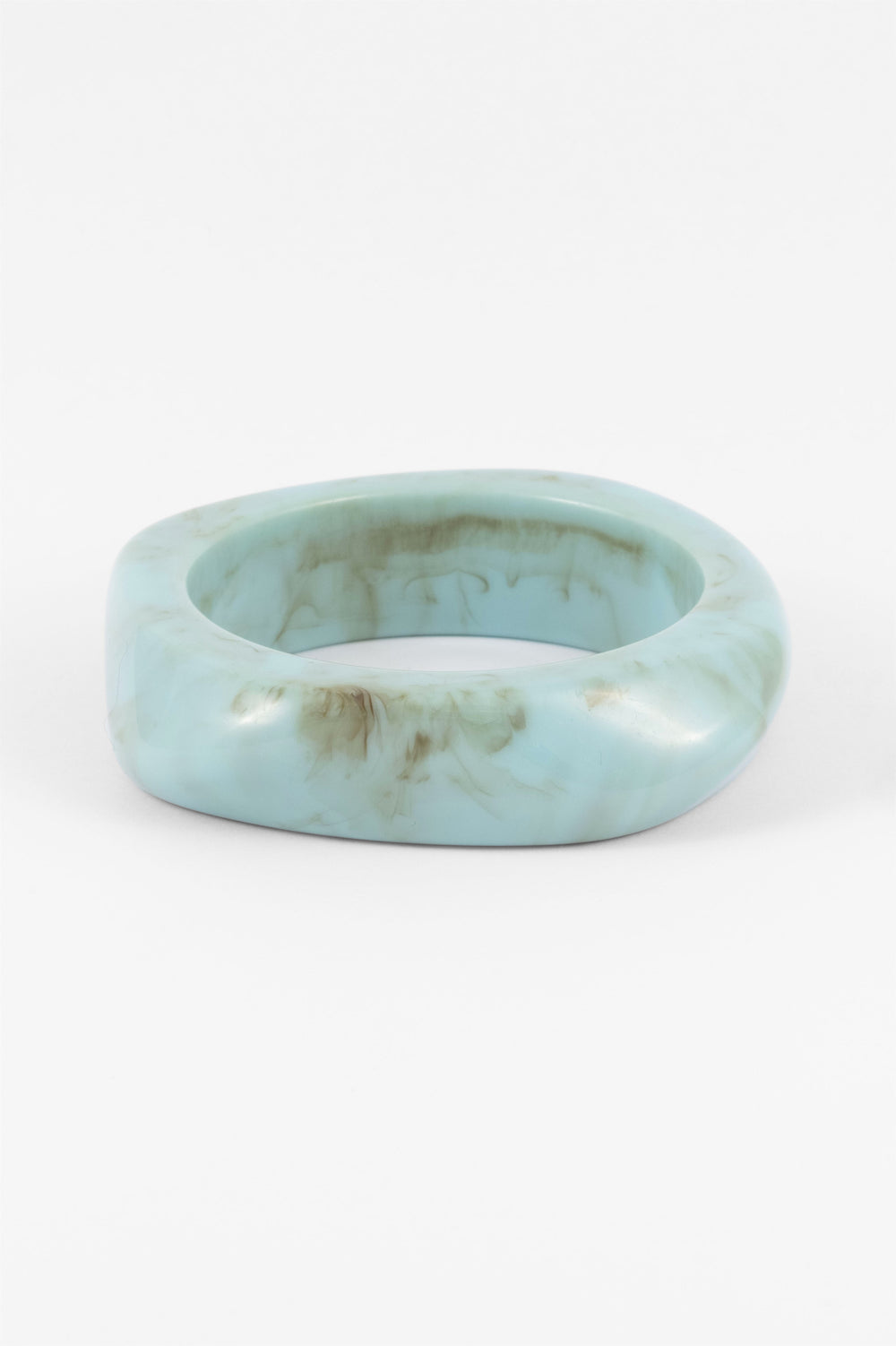 TURQUOISE ORGANIC ACRYLIC BANGLE